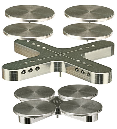 EM-Tec SEM XL100 multi holder for 4 large stubs or 4 sample holders